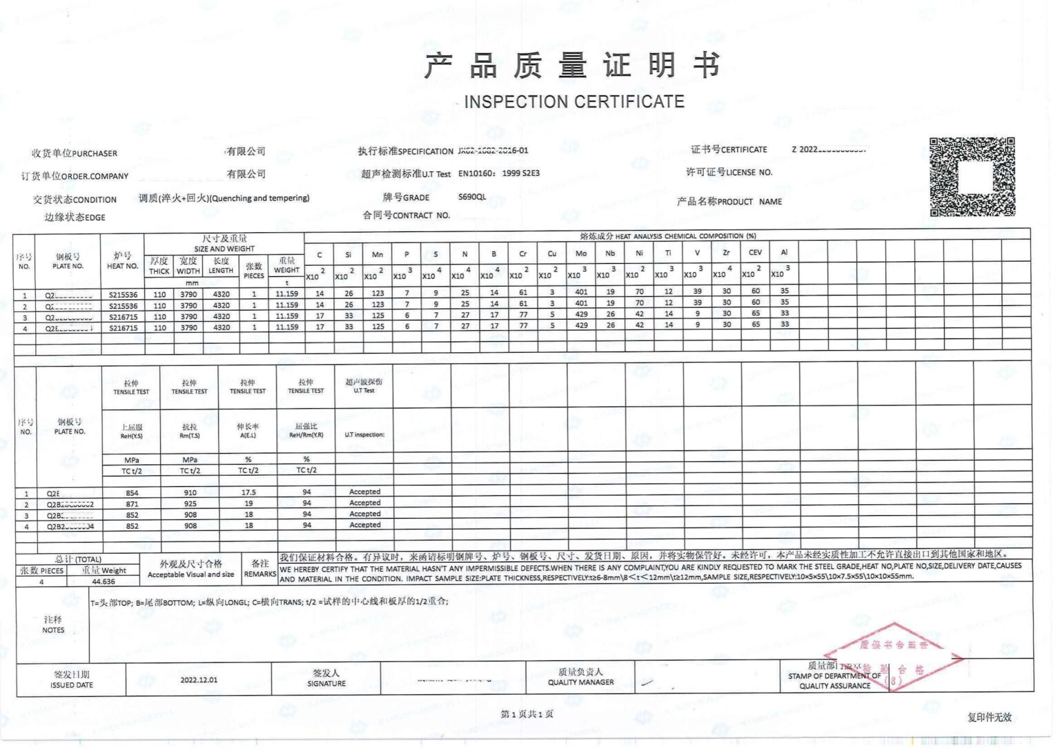 What Is a Material Test Certificate (Mill Test Certificate)? - HQTS