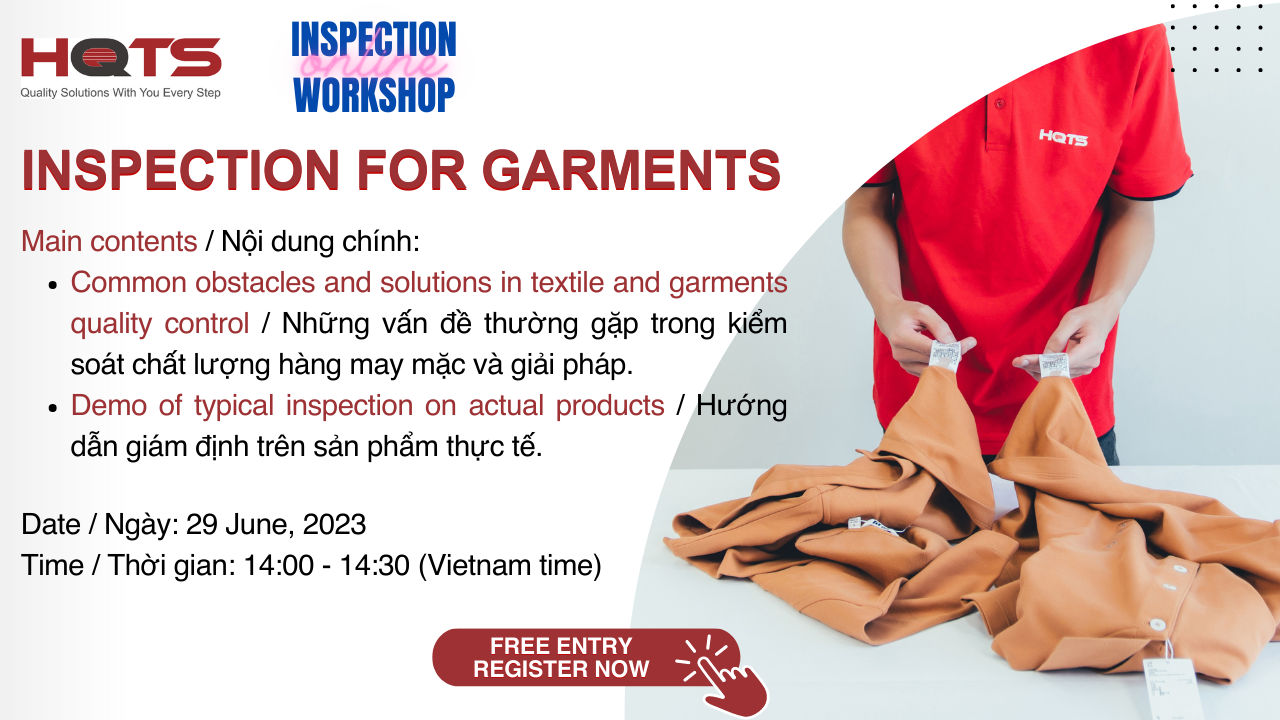 Inspection Online Workshop - Inspection for Garments